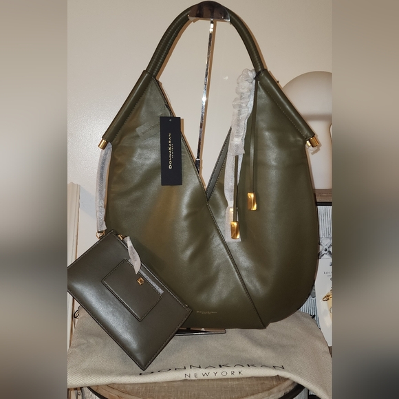 Donna Karan | Bags | Nwt Donna Karan Baldwin Large Green Shoulder Bag ...